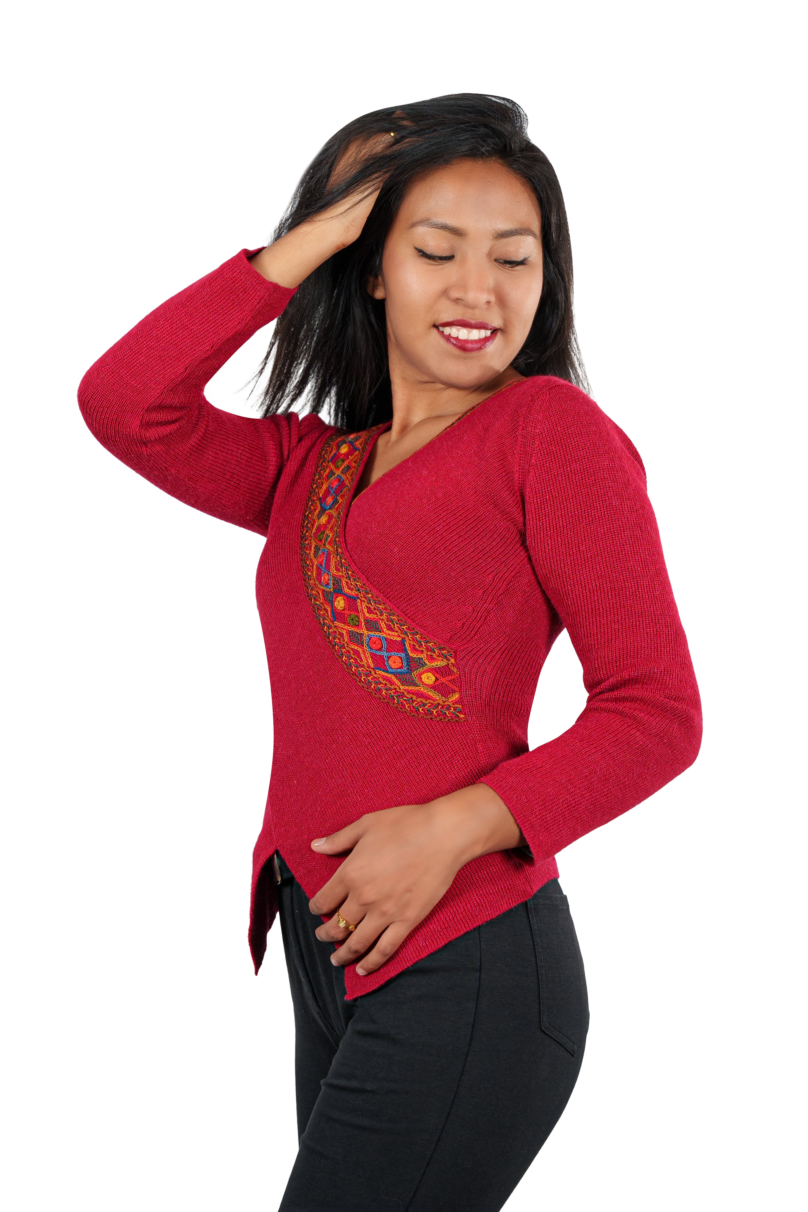 "Ruby Embroidery" Sweater – ALLPAK